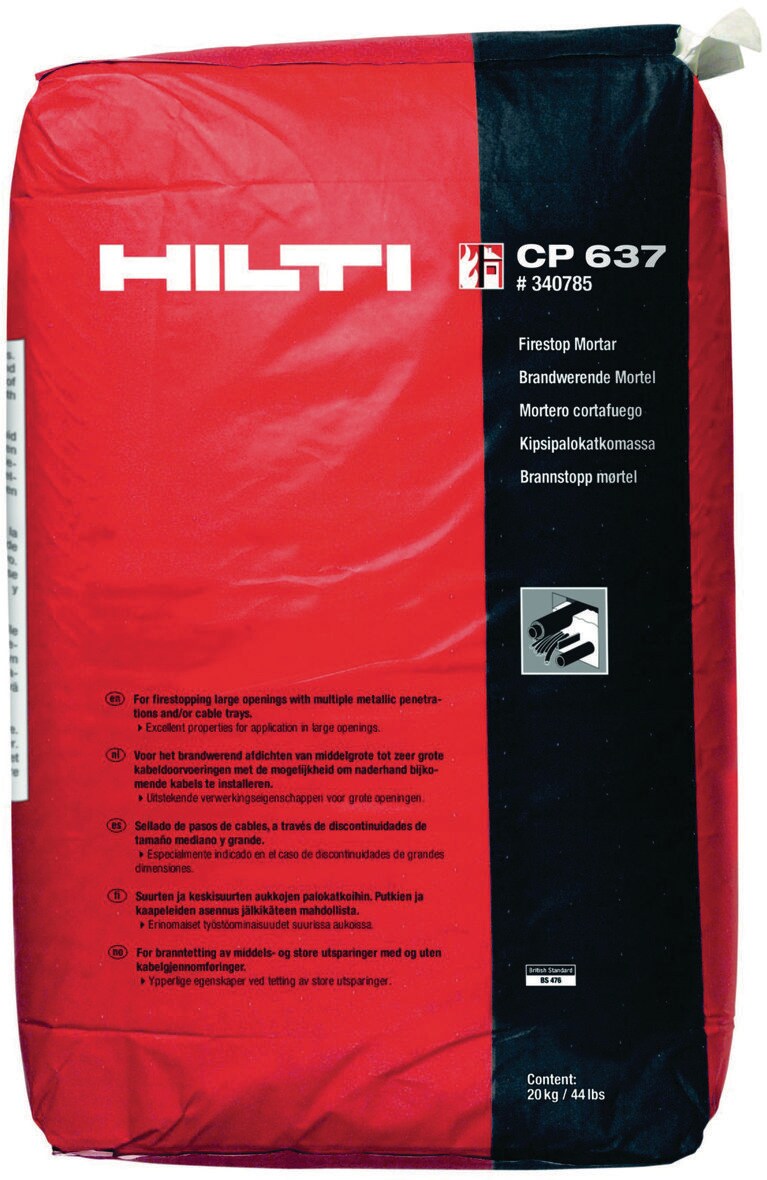 CP 637 Firestop mortar - Firestop coating systems and mortars - Hilti ...